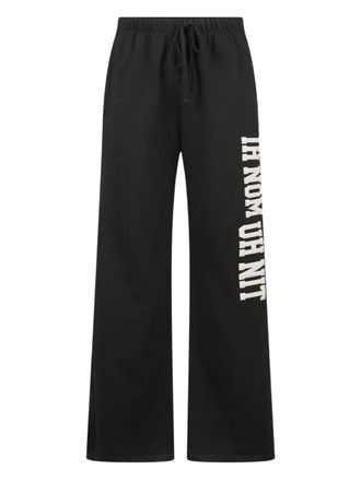 Ih Nom Uh Nit pantalon de jogging &agrave; d&eacute;tail de logo - Noir