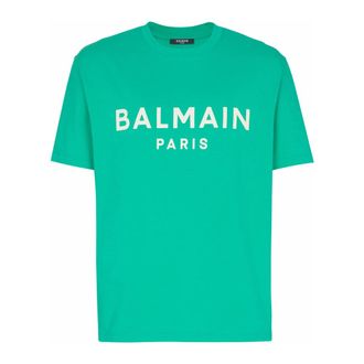 Balmain T-Shirt mit Paris-Print - - Tops - Herren - Gr&uuml;n - L