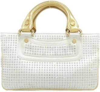 Celine Sac &agrave; main Boogie en satin pr&eacute;-appr&eacute;ci&eacute; - Femme - Pre-owned - Blanc - Taille: ONE Size