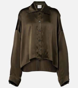 Khaite Chemise Bodine en satin de soie