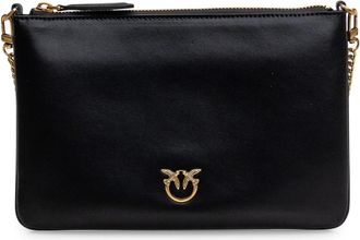 Pinko Pinko, Femme, Sacs, Noir, Taille: ONE Size Flat Love Bag Simply