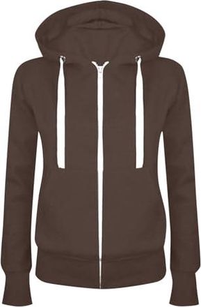 Generic Sweat &agrave; capuche ample &agrave; fermeture &eacute;clair pour femme - Style d&eacute;contract&eacute; et tendance - Automne Backwoods - Pour adolescentes - Hauts universitaires - V