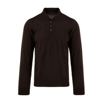 Drumohr Dunkelbraune T-Shirts und Polos - - Tops - Herren - Braun - 3XL