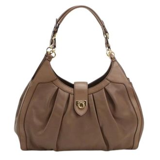 Ferragamo Sac port&eacute; &eacute;paule Pre-owned - Femme - Pre-owned - Brun - Taille: ONE Size