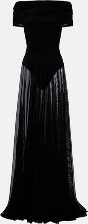 Norma Kamali Maxikleid aus Mesh