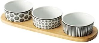 Paris Prix Secret de Gourmet - Set Ap&eacute;ritif 4 Pi&egrave;ces Boh&eacute;mia 29cm Naturel