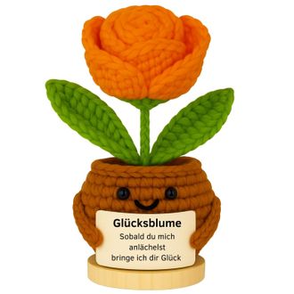 Gl&uuml;cksmoment DAS ORIGINAL | Handgefertigter geh&auml;kelte Gl&uuml;cksbringer | Trostspender | Motivation & Anti Stress | Pocket Hug | Mutmacher | Emotional Support | Seelen