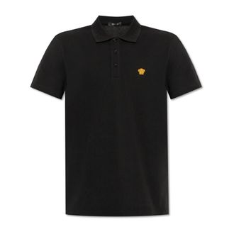 Versace Polo mit Logo - - Tops - Herren - Schwarzk - L