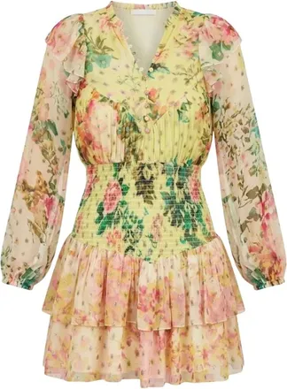 Hemant & Nandita Femme, Robes, Multicolore, Taille: 36 FR Jolie Mini-robe &agrave; volants