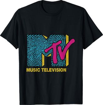 Giesswein Klassisches MTV-Logo-Fingerabdruck-Design T-Shirt
