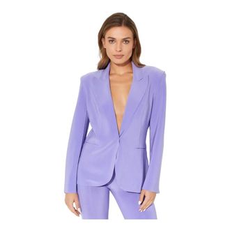 Norma Kamali Femme, Vestes, Violet, Taille: 42 FR Blazer Classique Violet