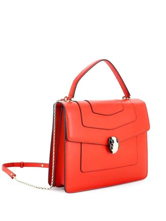 Bulgari Serpenti Forever Top Handle Bag Leather Medium satchel - Rot