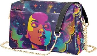 Mnsruu Sacs à bandoulière pour femme, sac à main en cuir fluo pour fille africaine