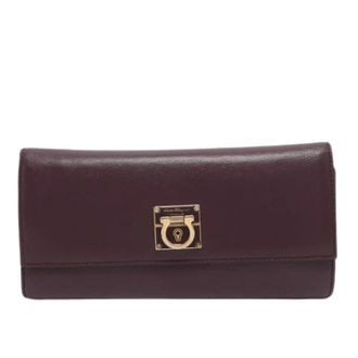 Ferragamo Pre-owned Gancini Wallet - Femme - Pre-owned - Violet - Taille: ONE Size