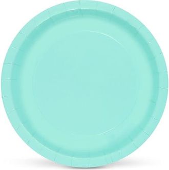 Algon Einwegteller, Größe 20 cm, robust und umweltfreundlich, ideal für Partys, Veranstaltungen und Versammlungen, 180 Stück, Aquamarin