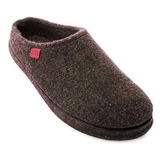 Andres Machado Chaussons pour homme et femme pour l´hiver - Slippers - AM001 - Tissu et doublure en feutre - Pantoufles unisex - Semelle de marche en caoutchouc - Ma