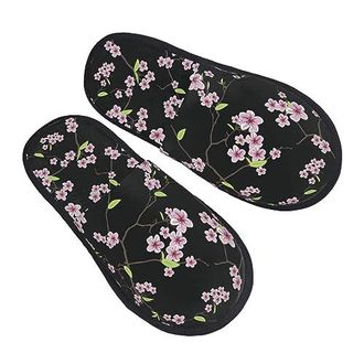 Generic Pantoufle Maison Motif De Fleur De Cerisier Chaudes Pantoufles Confortable Chaussons Maison Doux Hiver Chaussures Chaudes Pour Salon H&ocirc;tels Maison M