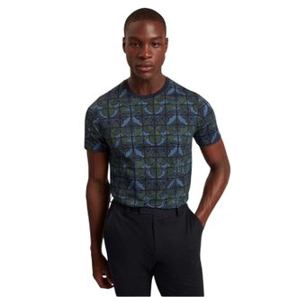 Ted Baker T-Shirt f&uuml;r Herren, Rundhalsausschnitt (Marine)
