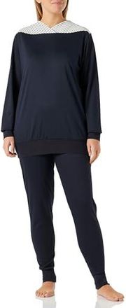 CALIDA Soulmate Pyjama à Poignets pour Femmes, en Coton Interlock Doux, avec Poignets Larges et très élastiques aux Manches et au Pantalon