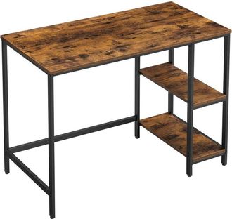 Vasagle Vasagle - Bureau avec Rangement, Table dOrdinateur, avec 2 &Eacute;tag&egrave;res R&eacute;versibles, Poste de Travail, pour T&eacute;l&eacute;travail, Salon, Cadre en Acier, Style