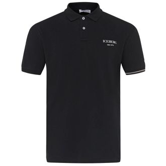 Iceberg Schwarzes Poloshirt Mit Eisbergmotiv