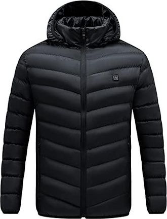 Generic Doudoune Femme Cintrée Hiver - Veste Chauffante À Capuche 13 Zones pour Femme Veste Lavable Manteau À Poche Chauffante Manteau Chauffant À 3 Niveaux P