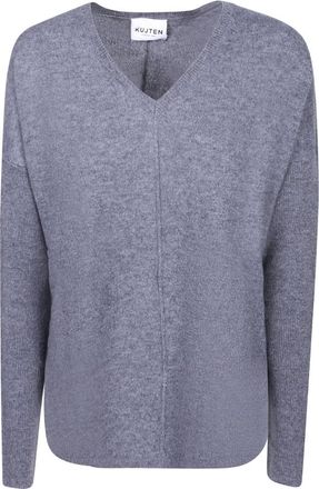 Kujten Kujten, Femme, Pulls, Gris, Taille: 38 FR Pull en V