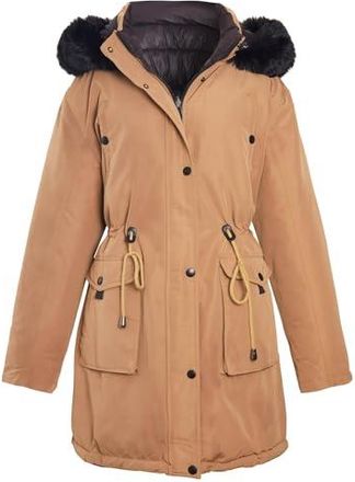SS7 Manteau R&eacute;versible Femme Veste en Fausse Fourrure