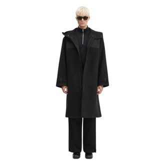 Yohji Yamamoto Mellton Mantel - - Coats - Herren - Schwarzk - M