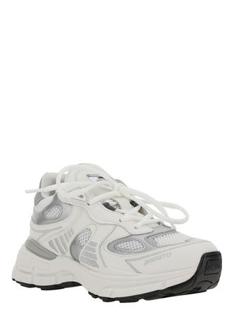 Axel Arigato Womens White Low Top Sneakers With Reflective Details Leather Trainers