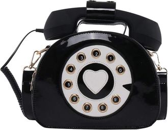 Valiclud Lurrose Telefon Handtasche Top Griff Tasche Umh&auml;ngetasche In Telefonform Retro Top Griff Tasche Neuheit Geldb&ouml;rse Umh&auml;ngetasche F&uuml;r Frauen