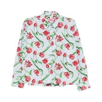 Kenzo Hemd aus Baumwollpopeline - - Blouses & Shirts - Damen - Mehrfarbig - XS