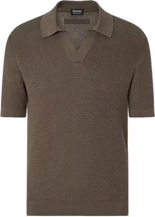 Ermenegildo Zegna Homme, Tops, Vert, Taille: 2XL Polo &agrave; Manches Courtes