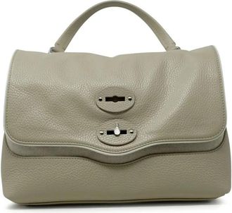 Zanellato Hobo Bags - Dirty Beige Postina Raquet Club S Leather Handbag - Gr. unisize - in Grau - f&uuml;r Damen