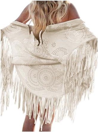 Generic Poncho Femme Hiver Chaud Chale Femme Hiver Chaud Cape Femme Effet enveloppant Cape Courte &Agrave; Pompons &Eacute;l&eacute;gante Et Tendance Automne-Hiver