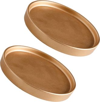 Yarnow 2st Blumentopf Untertassen Dekoratives Pflanzentablett Blumentöpfe Für Zimmerpflanzen Tablett Für Zementtöpfe Blumenkübel Schale Blumentopfuntersetzer