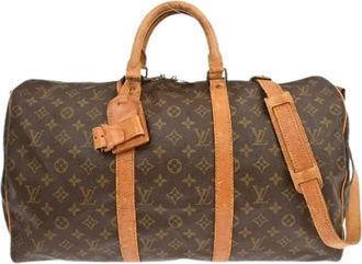 Louis Vuitton unisex, Pre-owned, Brun, Taille: ONE Size Sac Keepall bandouli&egrave;re Pre-owned