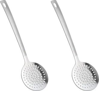 Metaltex Dana Serie Schauml&ouml;ffel 32cm aus solidem Edelstahl, robuste Schaumkelle, Silber (Packung mit 2)