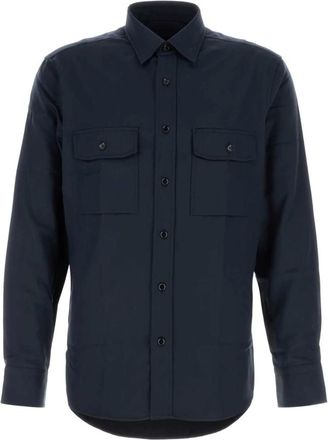 Brioni Homme, Chemises, Bleu, Taille: XL Military Shirt