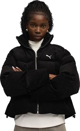 Puma Damen Wardrobe Essentials Cord-Pufferjacke M, Alpine Snow White