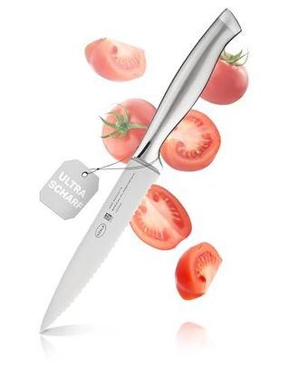 R&ouml;sle Universalmesser mit Wellenschliff Basic Line - 13 cm, Hochwertiges K&uuml;chenmesser f&uuml;r Obst und Gem&uuml;se, Klingenspezialstahl, Ergonomischer Edelstahlgriff