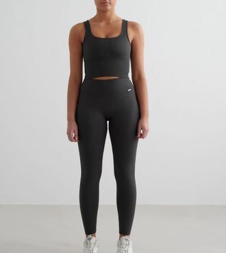 Aim'n Petite - Shadow - Gerippte, nahtlose Leggings in Grau