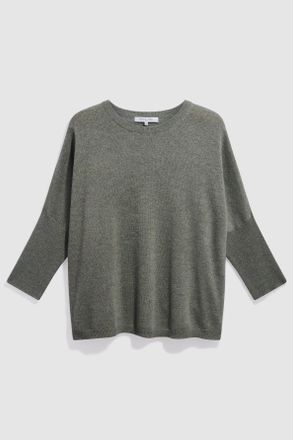 Gerard Darel Pull ample &agrave; col rond en cachemire - ERLINE - Kaki moyen
