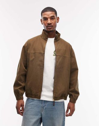 Gramicci Blouson Harrington en serg&eacute; - Marron &eacute;corce-Brown