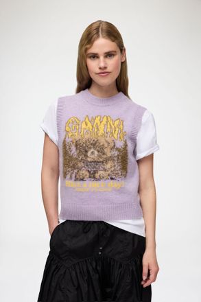 Ganni Gilet avec ours en peluche et for&ecirc;t Thistle - Pour Femme