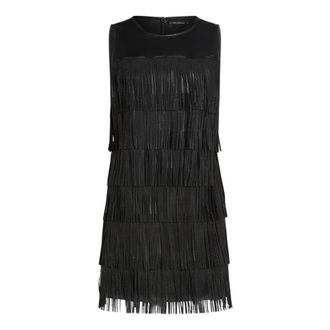 Karl Lagerfeld Fringe Mini Dress - - Dresses - Damen - Schwarzk - M
