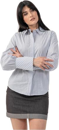 Kocca Femme, Blouses et Chemises, Bleu, Taille: 38 FR Camicia a righe sottili