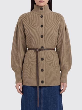 Brunello Cucinelli Cardigan &agrave; col roul&eacute; en laine, cachemire et soie avec ceinture