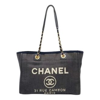 Chanel Pre-owned Deauville 2way Tote Bag - Femme - Pre-owned - Bleu - Taille: ONE Size