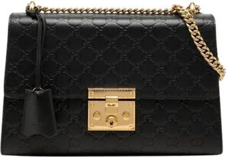 Gucci Sac bandouli&egrave;re Padlock Pre-owned - Femme - Pre-owned - Noir - Taille: ONE Size